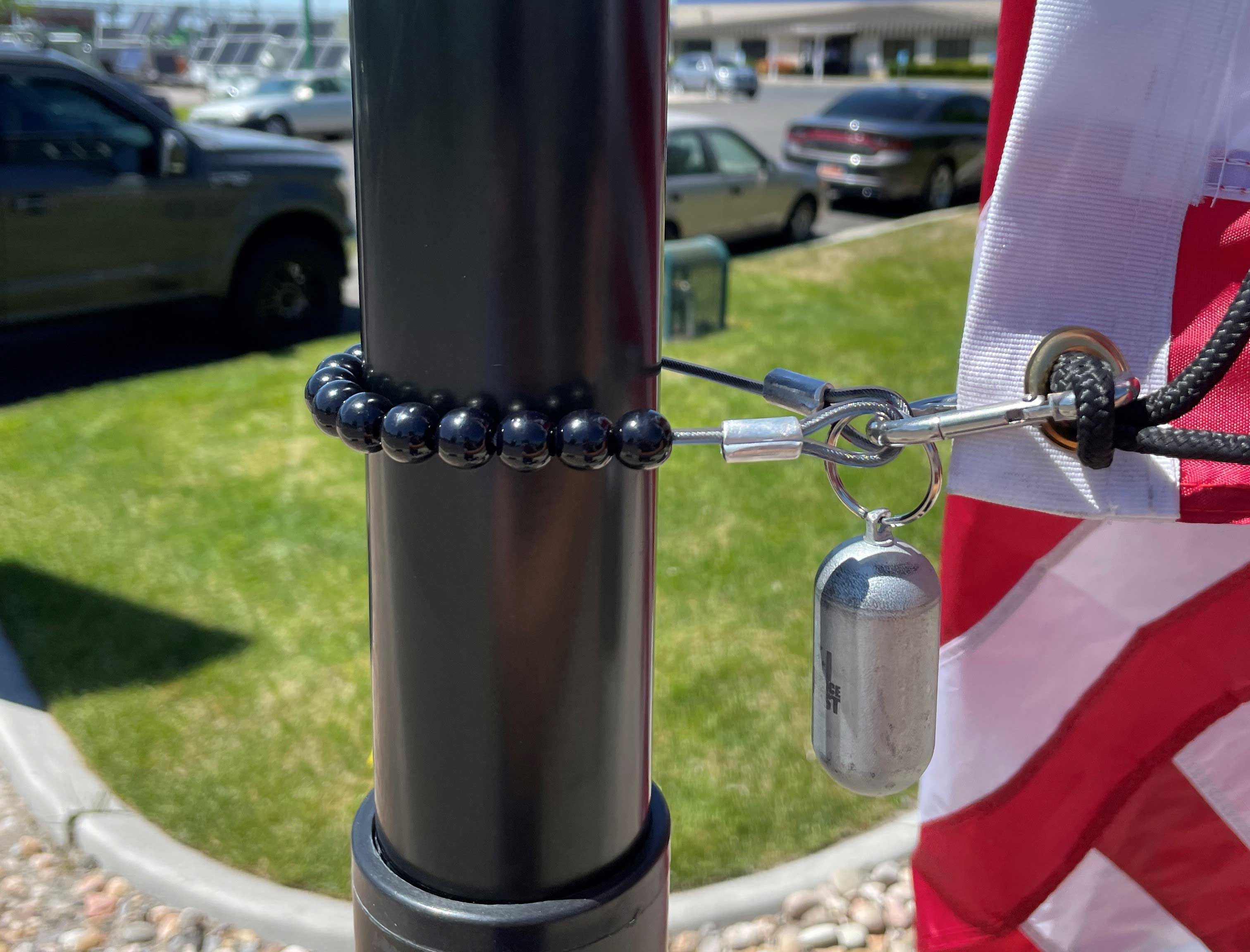Stainless Steel Flag Tether and weight – Old Glory USA Flag Poles